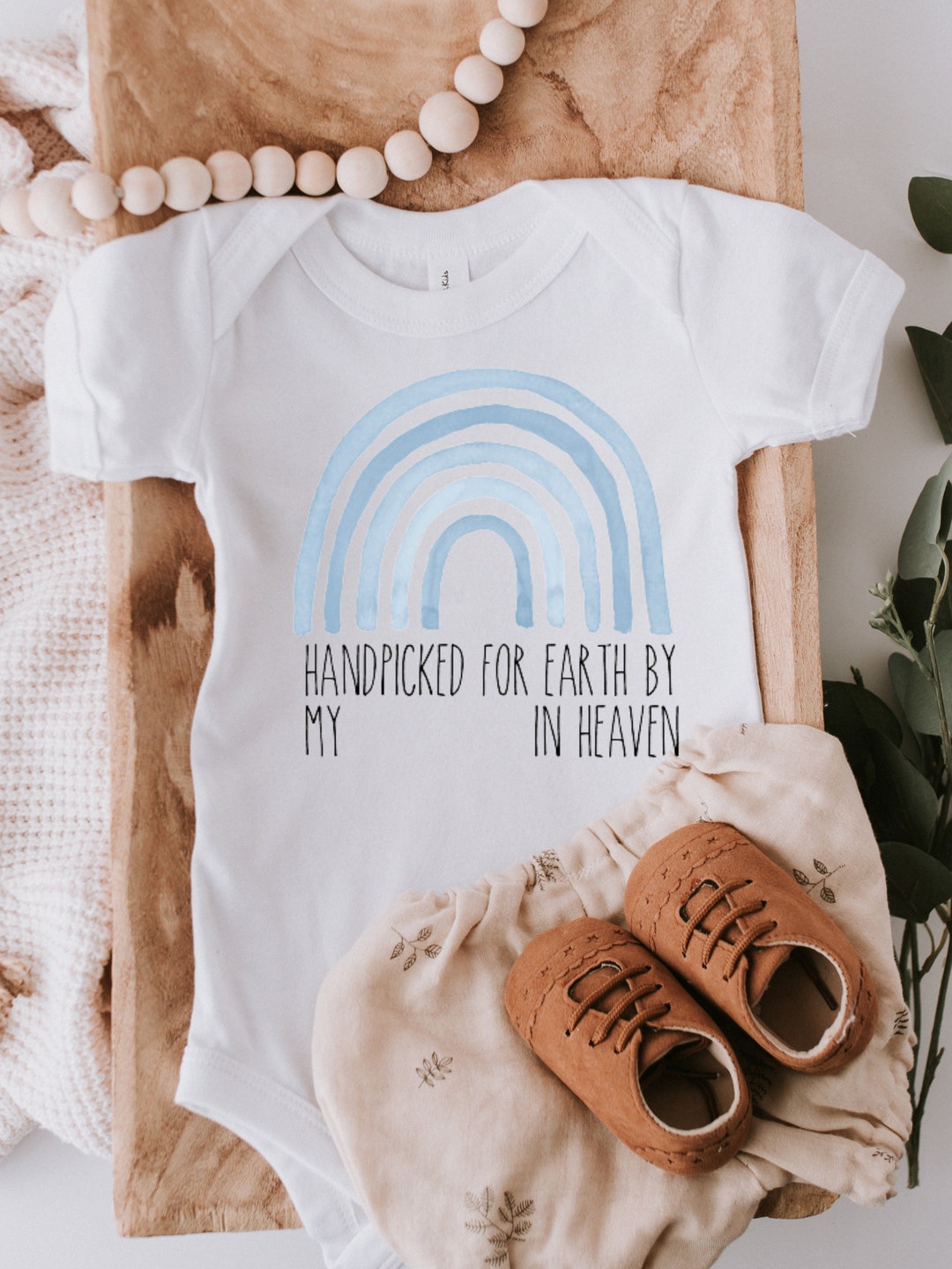 Handpicked for Earth by My personalized Name in Heaven Baby Bodysuit ...