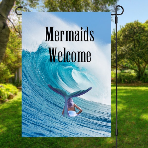 Mermaid Yard Flag - Etsy