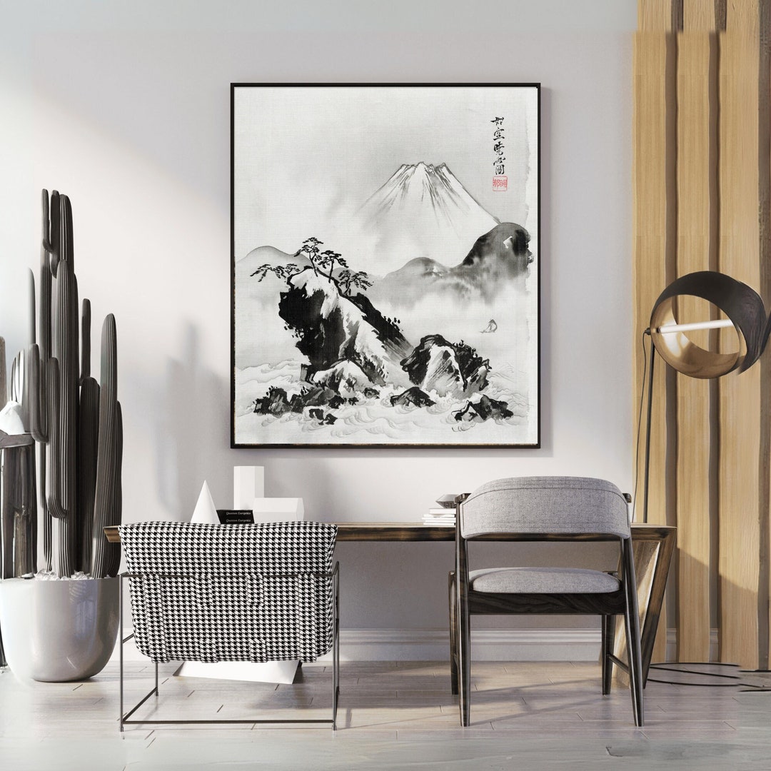 Mt Fuji Wall Art, Japanese Wall Art, Vintage Japanese Poster, Mt Fuji Poster, Mt Fuji Print, M ...