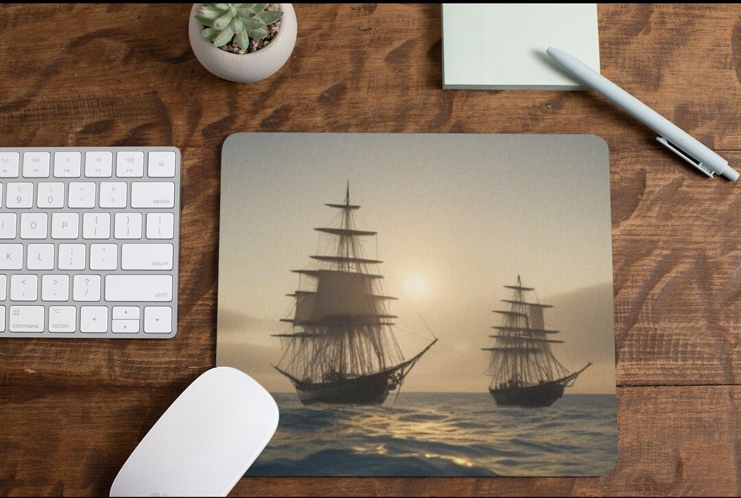 Pirate Ship Mousepad, Antique Ships Mousepad, Desk Accessory,ocean Ship ...