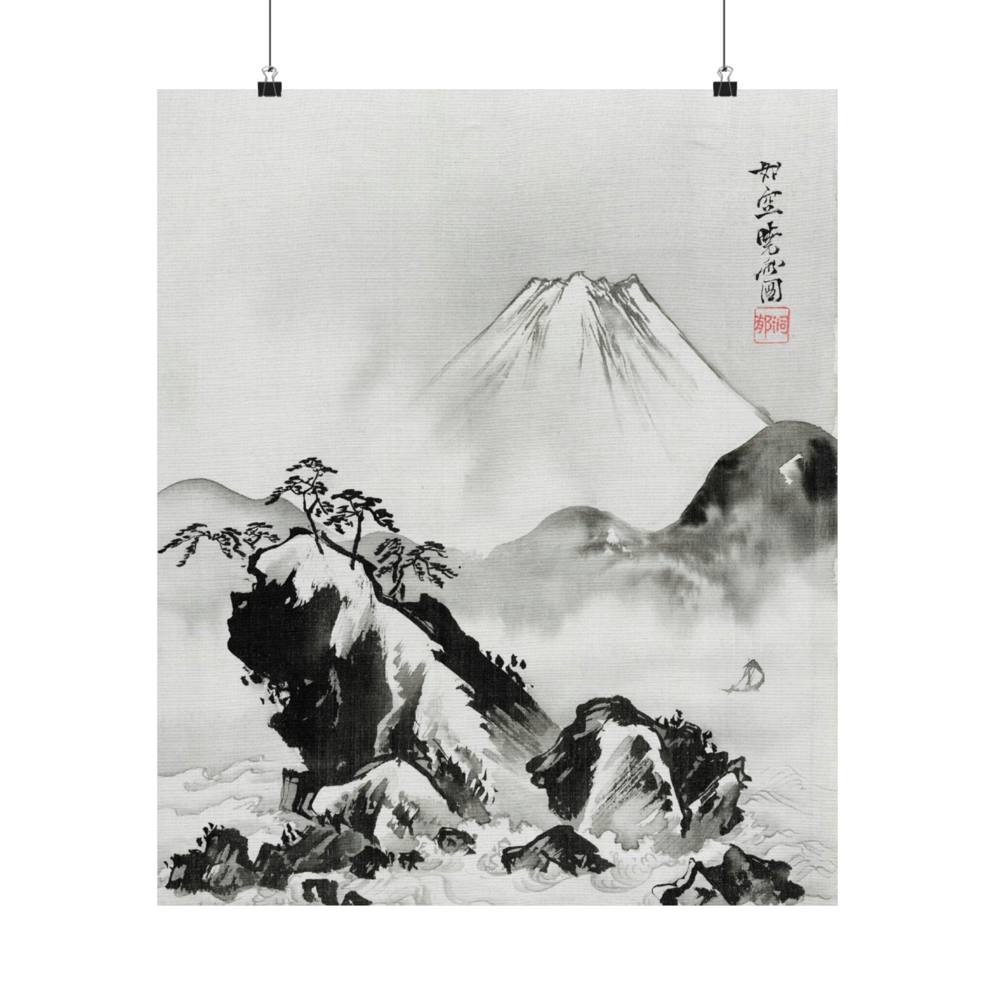 Mt Fuji Wall Art, Japanese Wall Art, Vintage Japanese Poster, Mt Fuji Poster, Mt Fuji Print, M ...