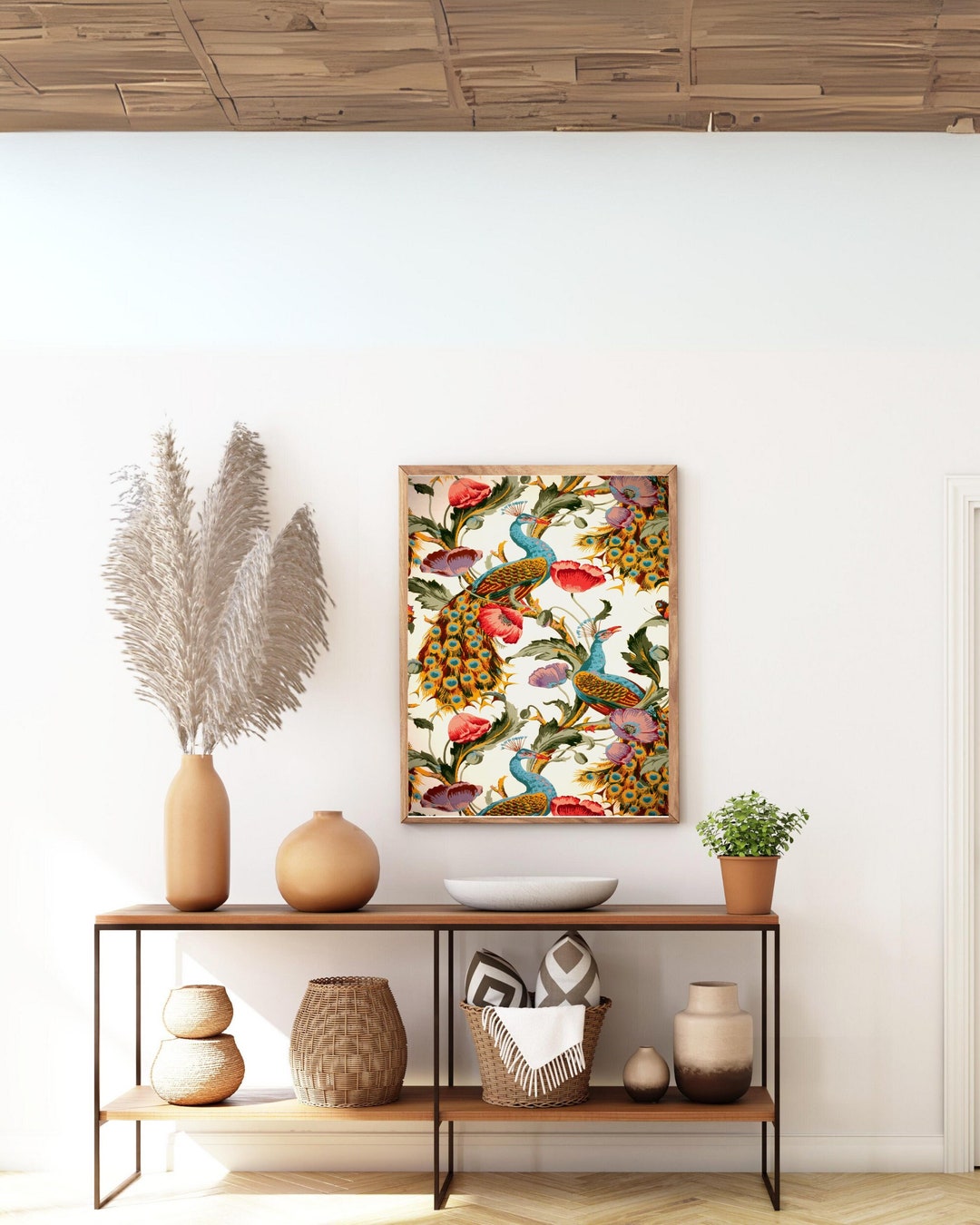 The Peacocks Poster, Colorful Wall Art, Peacocks Wall Art, Vintage ...