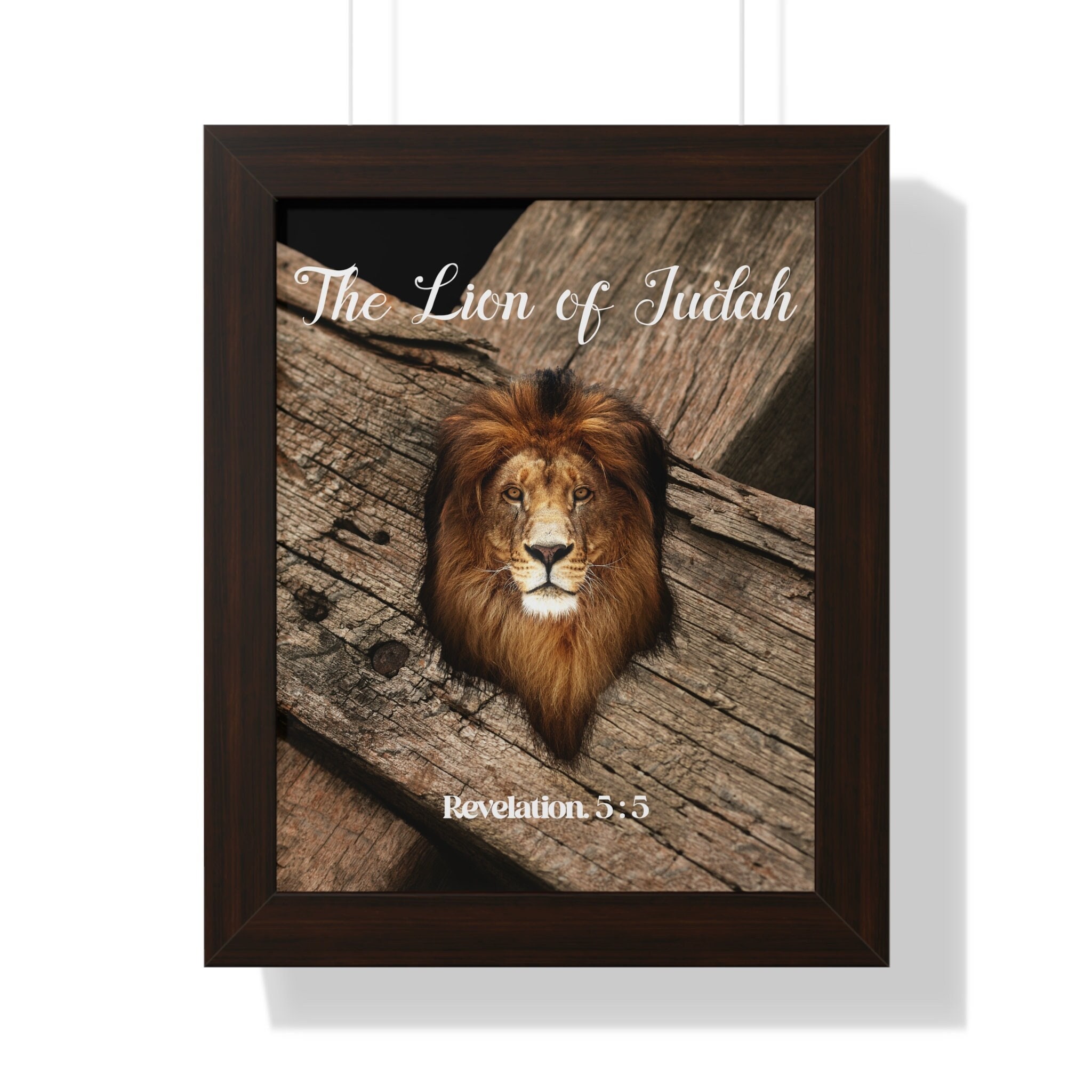 Lion of Judah Poster, Jesus Christ Framed Poster, Christian Poster,rev ...