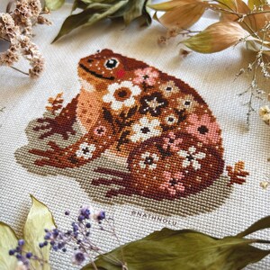 Fall Toad Autumn Frog Cross Stitch Pattern PDF - Instant Download, Cozy ...