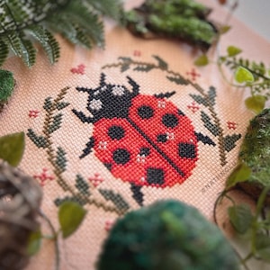 Lovely Ladybug Cross Stitch Pattern PDF, Instant Download, Ladybird ...
