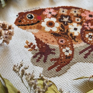 Fall Toad Autumn Frog Cross Stitch Pattern PDF - Instant Download, Cozy ...