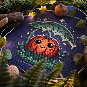 Pumpkin Cozy Halloween Night Cross Stitch Pattern PDF - Instant ...