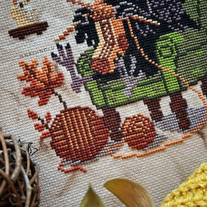 Knitting Raven Cross Stitch Pattern PDF - Instant Download, Witchcraft ...