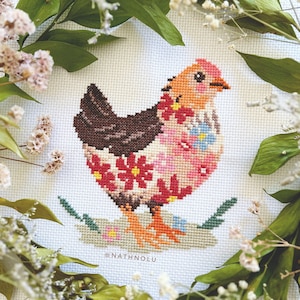 Chicken Cross Stitch - Etsy
