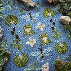Cozy Frogs Swamp Sampler Cross Stitch Pattern PDF - Instant Download ...