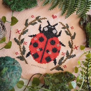 Lovely Ladybug Cross Stitch Pattern PDF, Instant Download, Ladybird ...