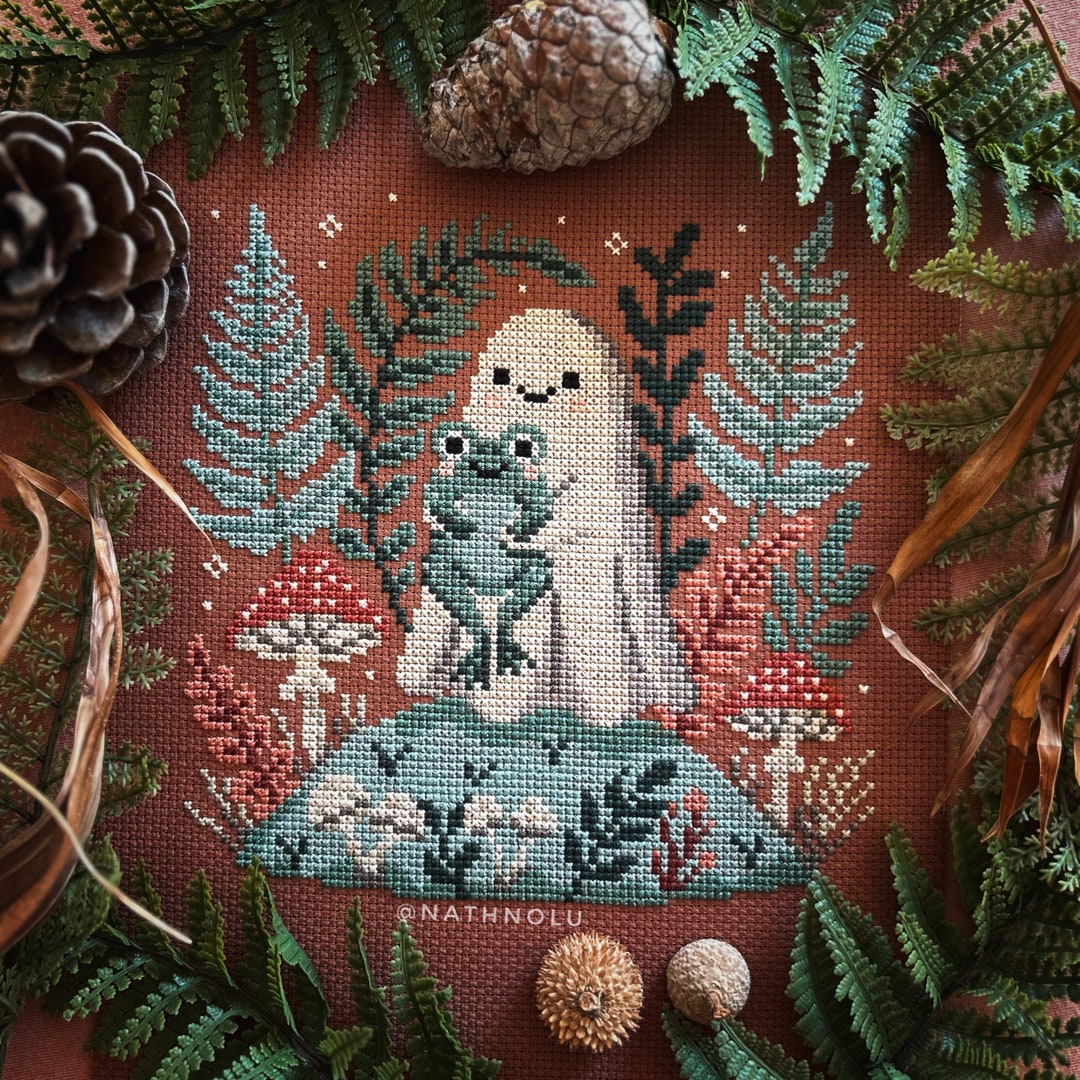 Ghost and Tiny Frog Cross Stitch Pattern PDF - Instant Download ...