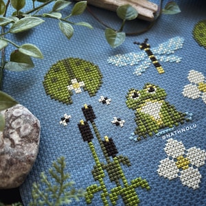 Cozy Frogs Swamp Sampler Cross Stitch Pattern PDF - Instant Download ...