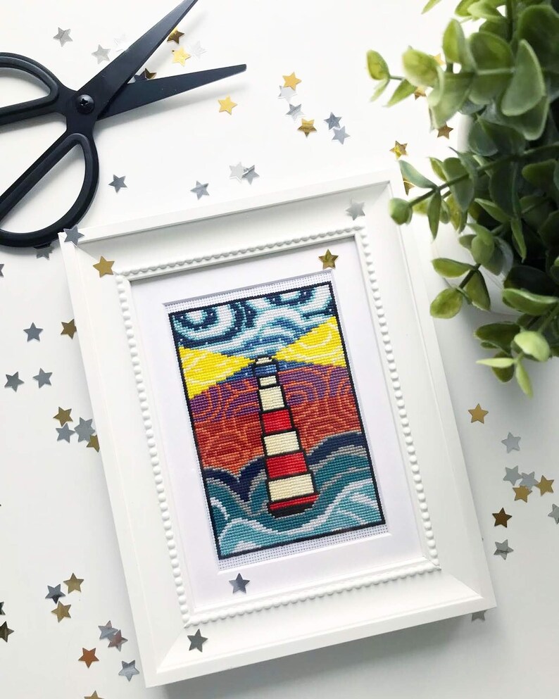 Lighthouse Cross Stitch Pattern PDF Sea Cross Stitch Pattern | Etsy
