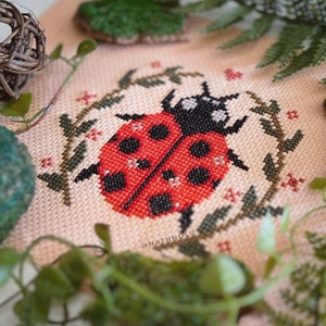 Lovely Ladybug Cross Stitch Pattern PDF, Instant Download, Ladybird ...