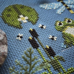 Cozy Frogs Swamp Sampler Cross Stitch Pattern PDF - Instant Download ...