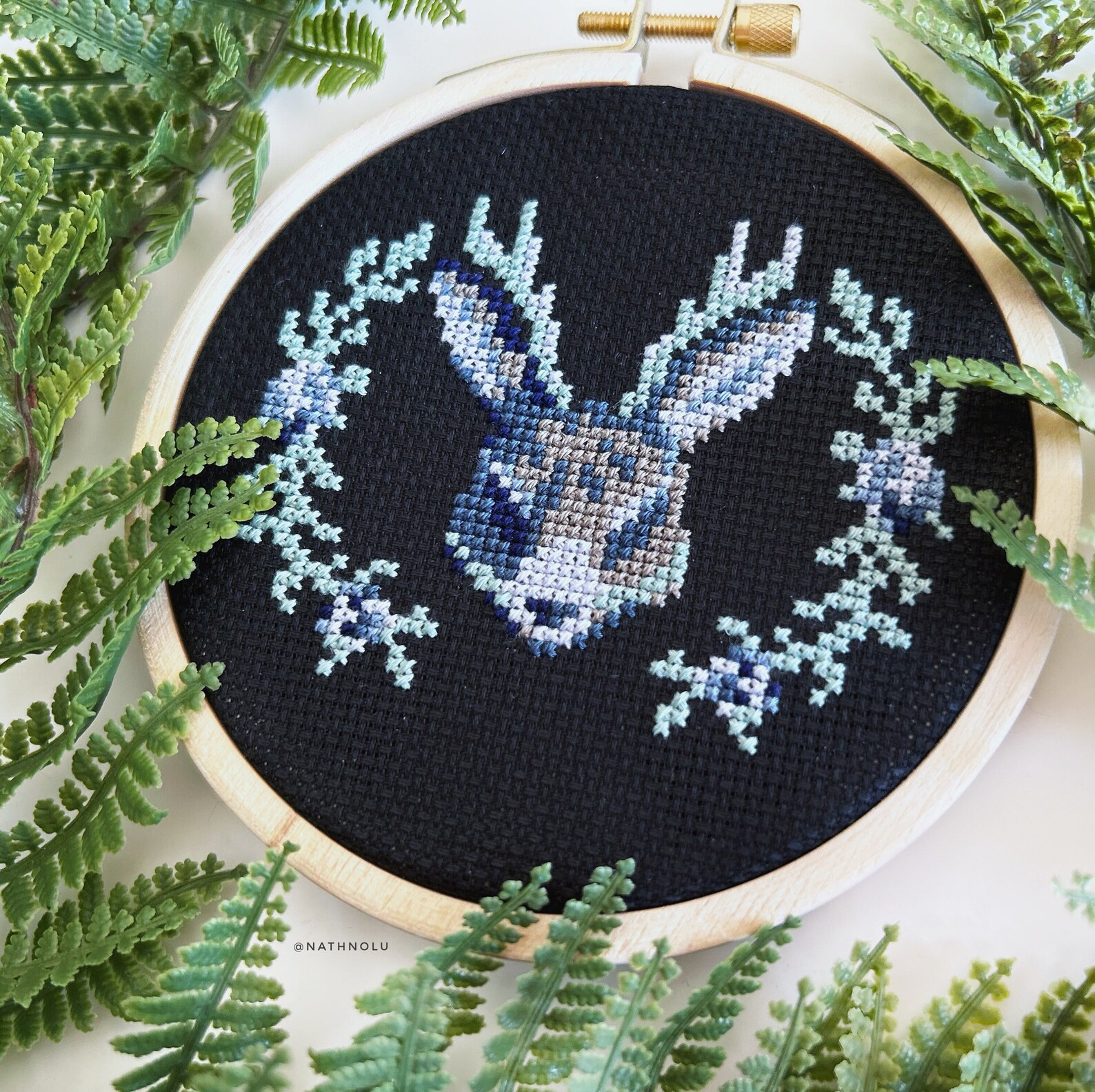 Jackalope Cross Stitch Pattern PDF Mystical Horned Hare With - Etsy