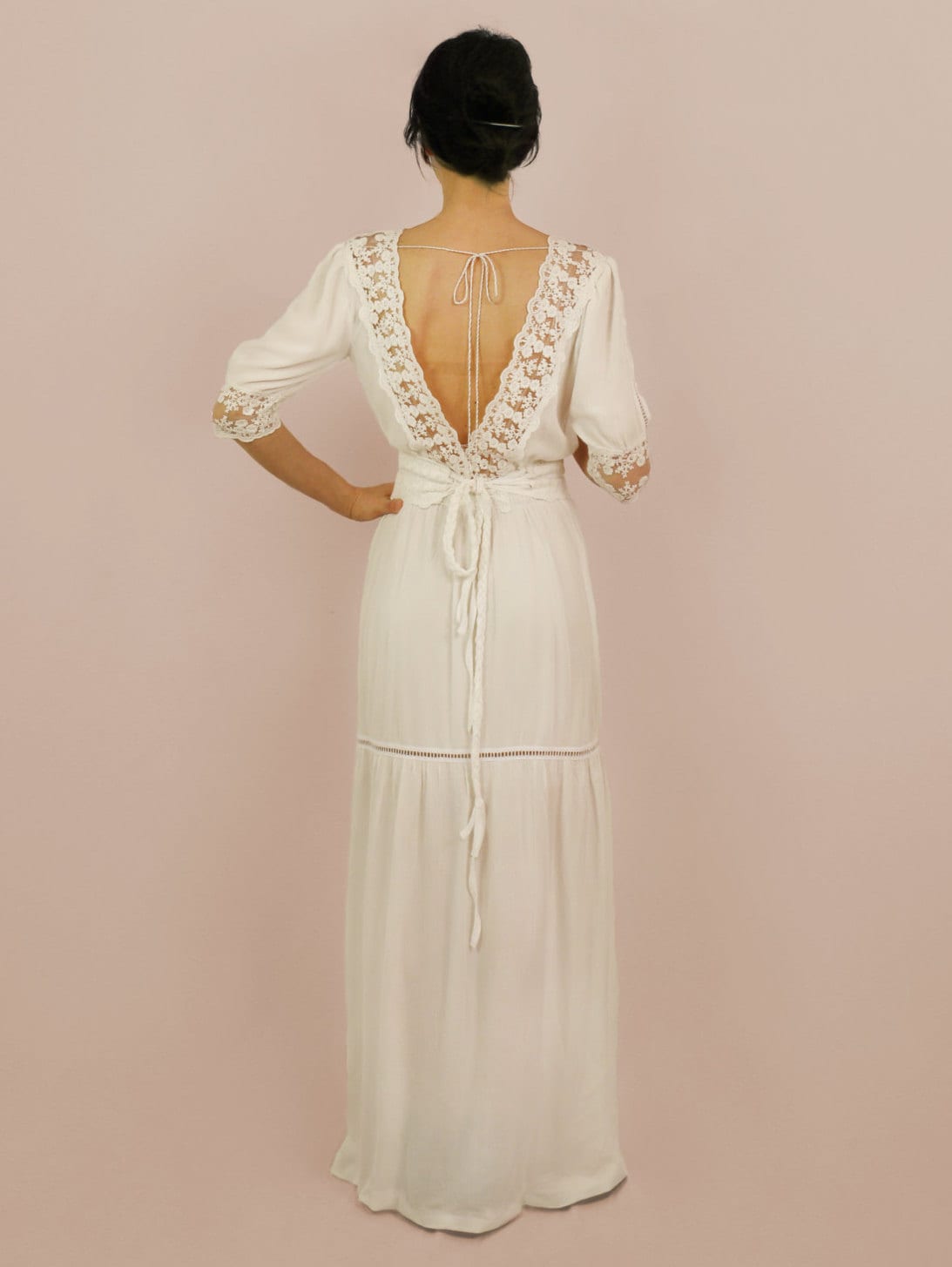 Rustic Wedding Dress Boho Wedding Dress Bohemian Dress - Etsy