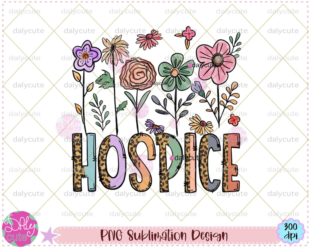 Floral Hospice Nurse PNG: Wildflower Design (digital Download) - Etsy