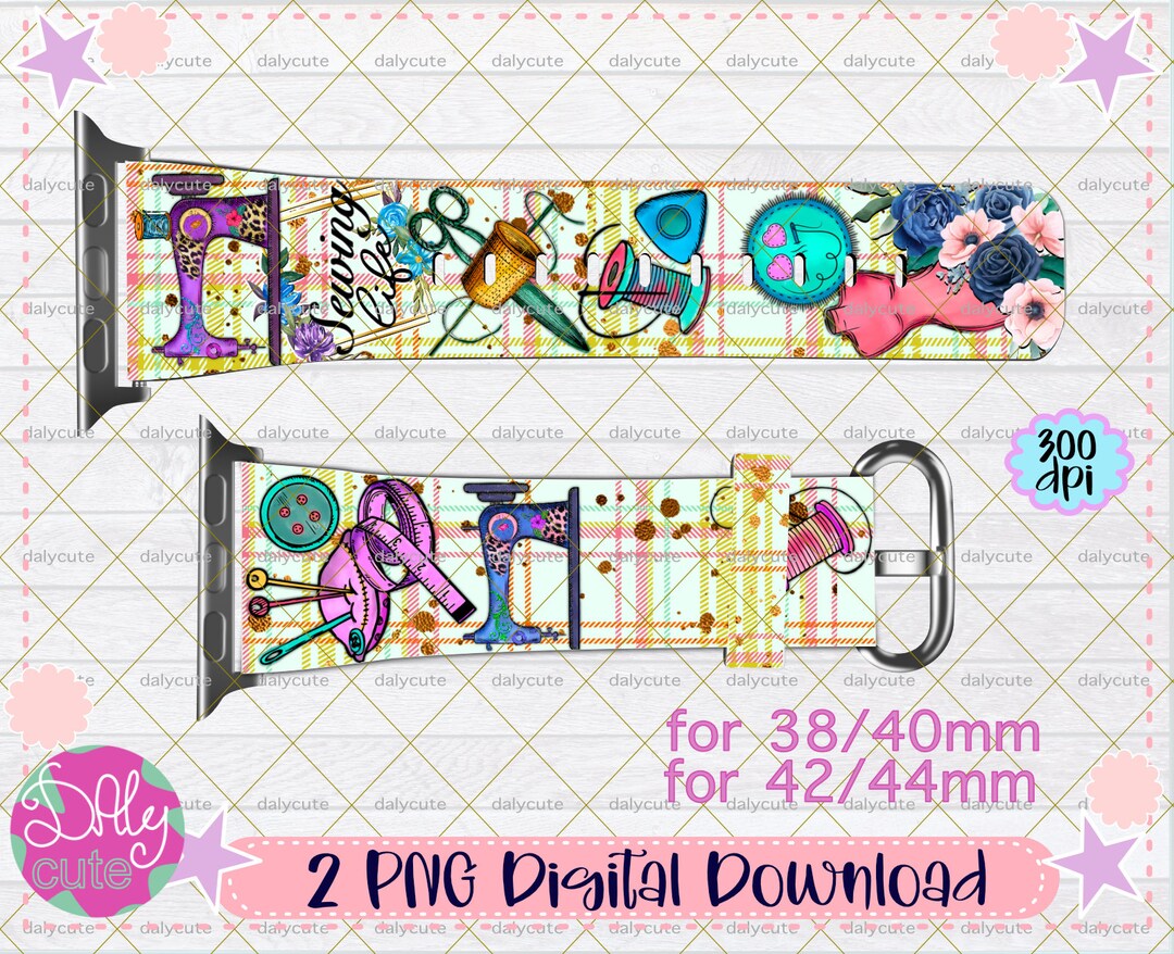 Sewing Watch Band PNG, Watercolor Sewing Clipart, Sewing Machine, Apple ...