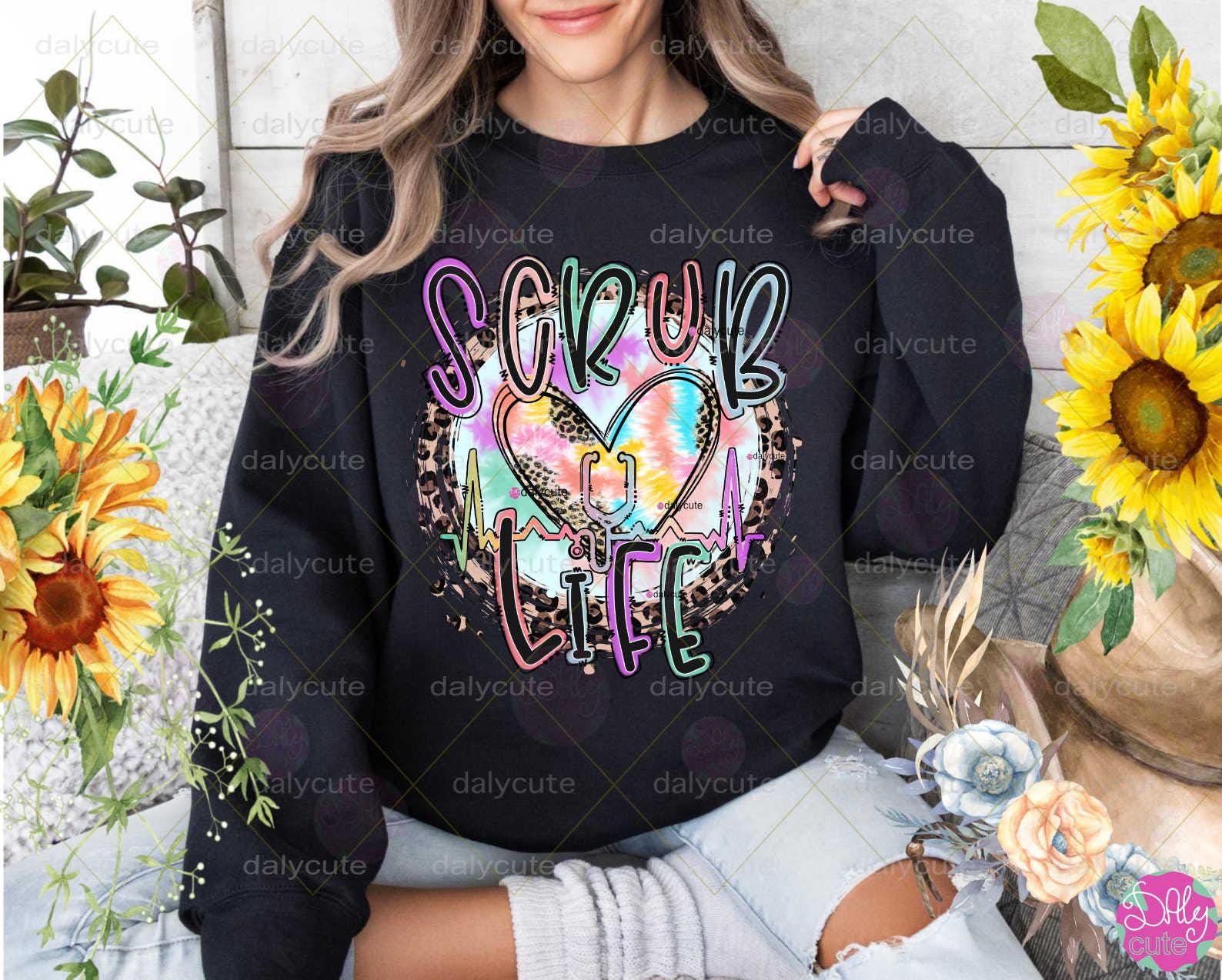 Scrub Life Png, Nurse Leopard Print, Preppy Girly Scrub Life Easter ...