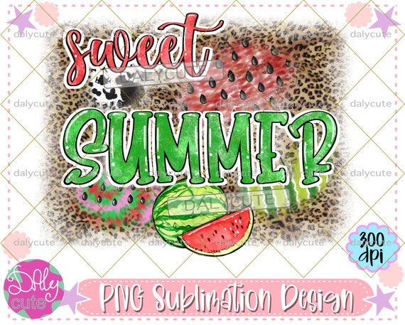 Sweet Summer Watermelon PNG Leopard Splash Bleach Leopard - Etsy