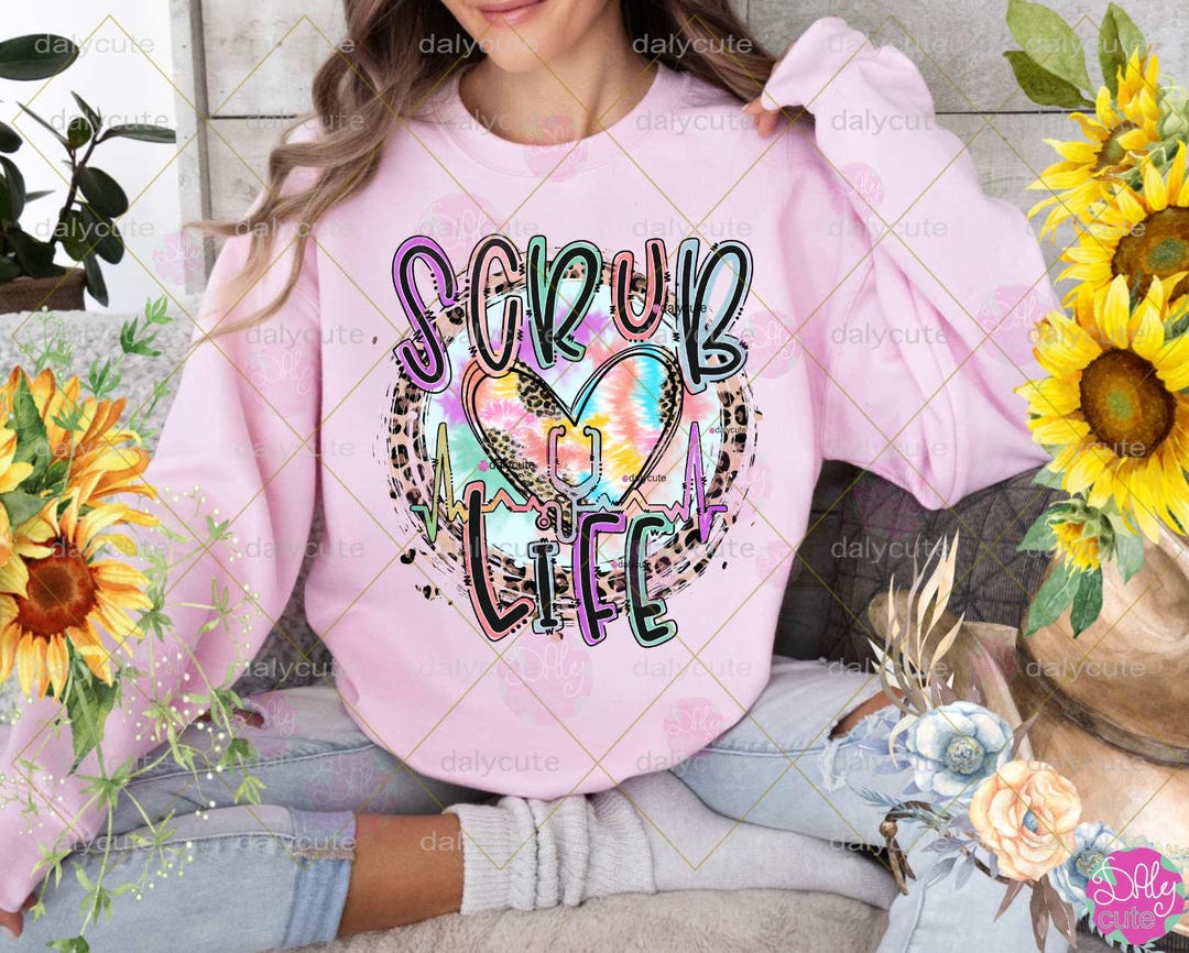 Scrub Life Png, Nurse Leopard Print, Preppy Girly Scrub Life Easter ...