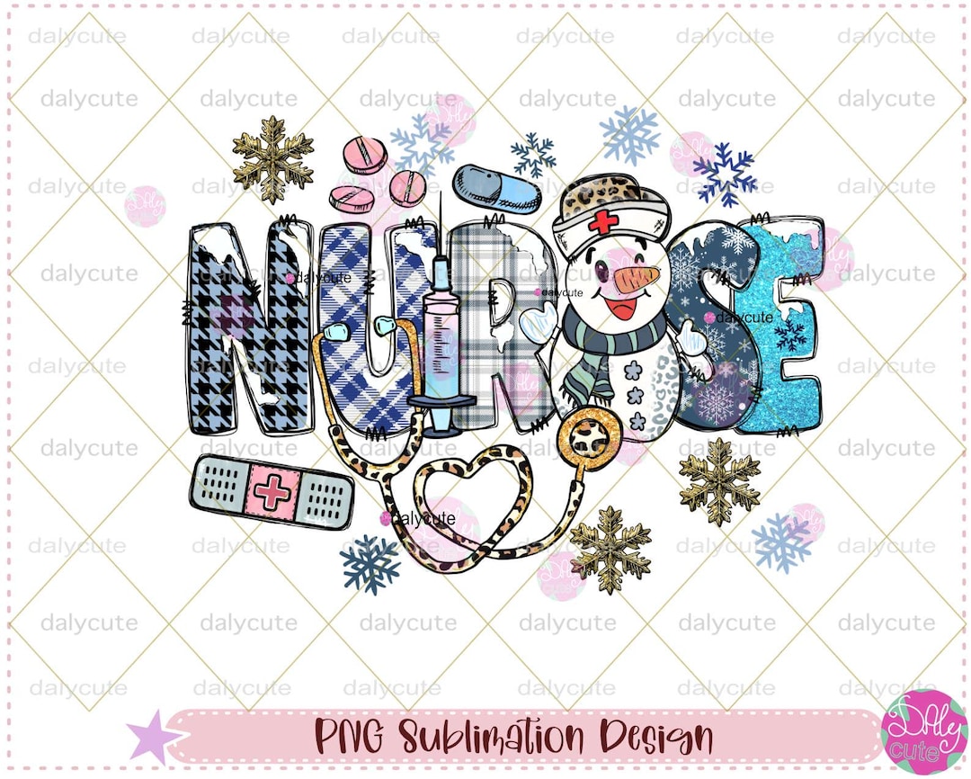 Nurse Winter PNG, Winter Snowman Png, Snowflake Png, Cozy Season Png ...