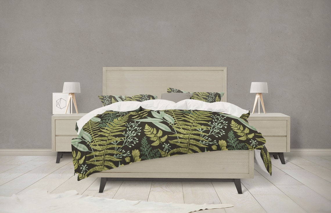 Vintage Forest Ferns Bedding - Etsy