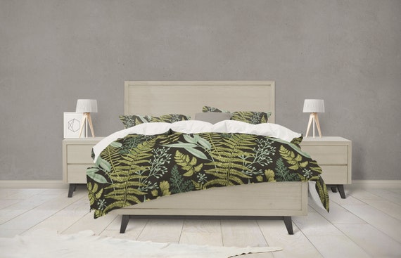 Vintage Forest Ferns Bedding | Etsy