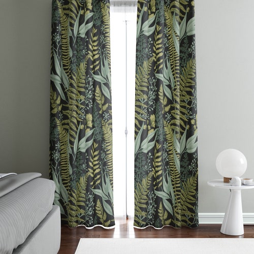 Vintage Forest Fern Window Curtains Window Covering - Etsy