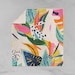 Colorful Maximalist Botanical Sherpa Throw Blanket - Boho Blanket ...