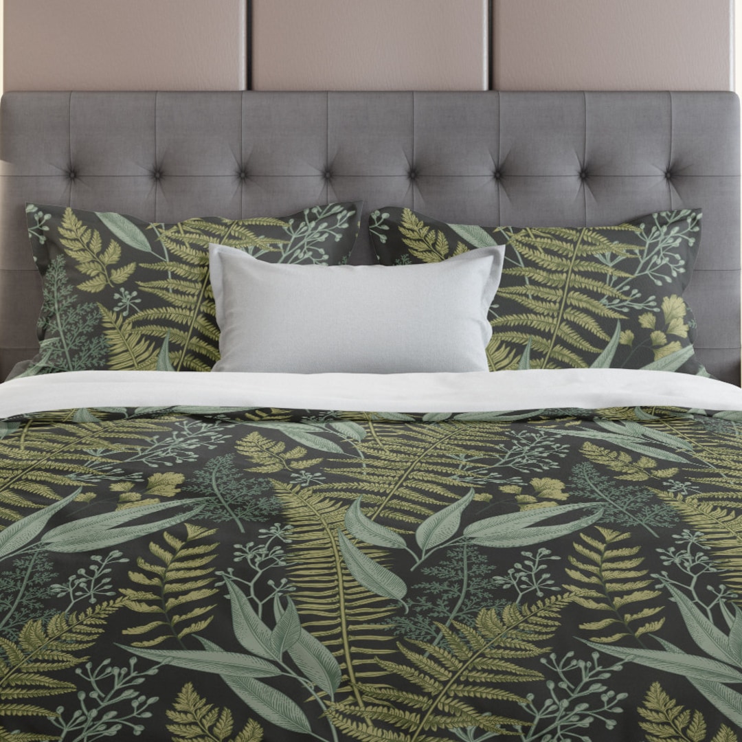 Vintage Forest Ferns Bedding - Etsy