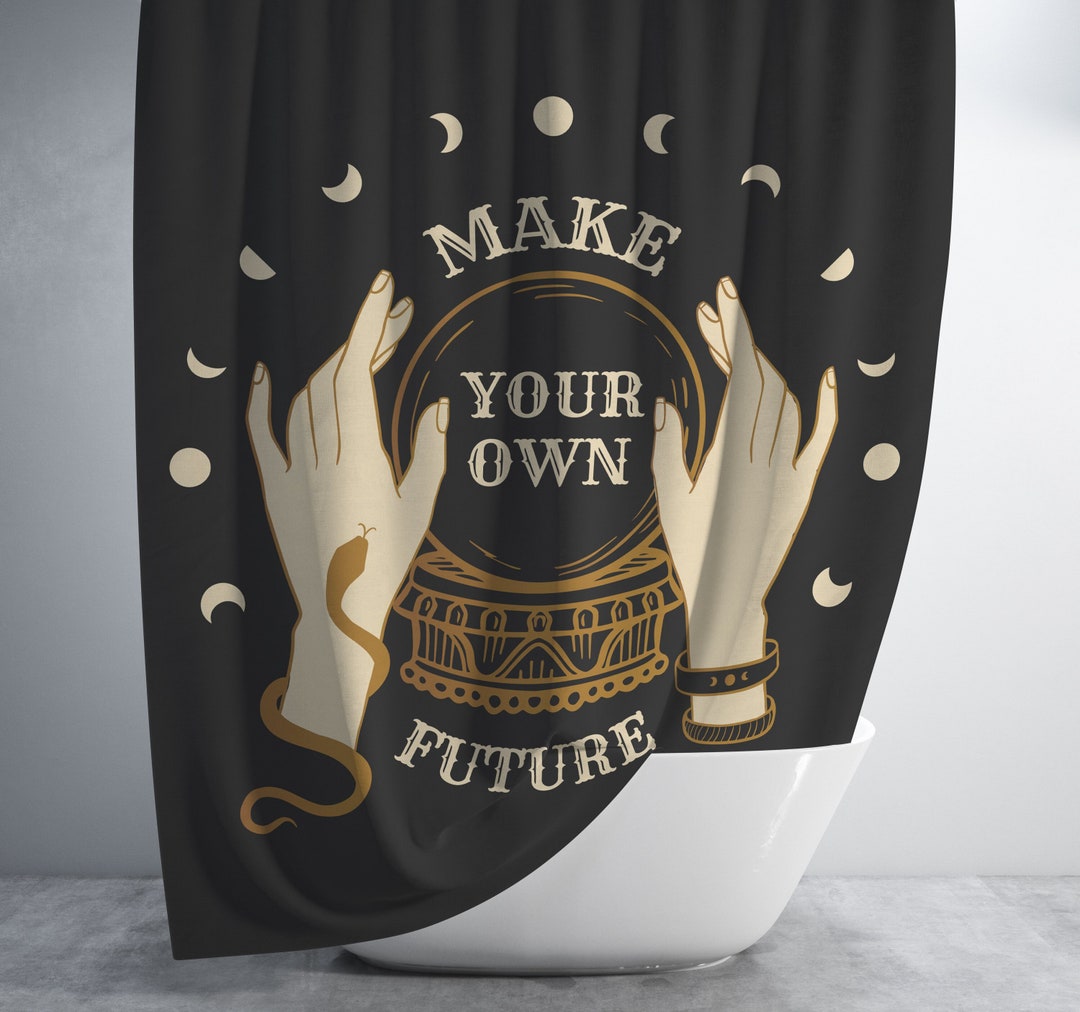 Make Your Own Future Shower Curtain - Whimsical Decor - Witchy Shower ...