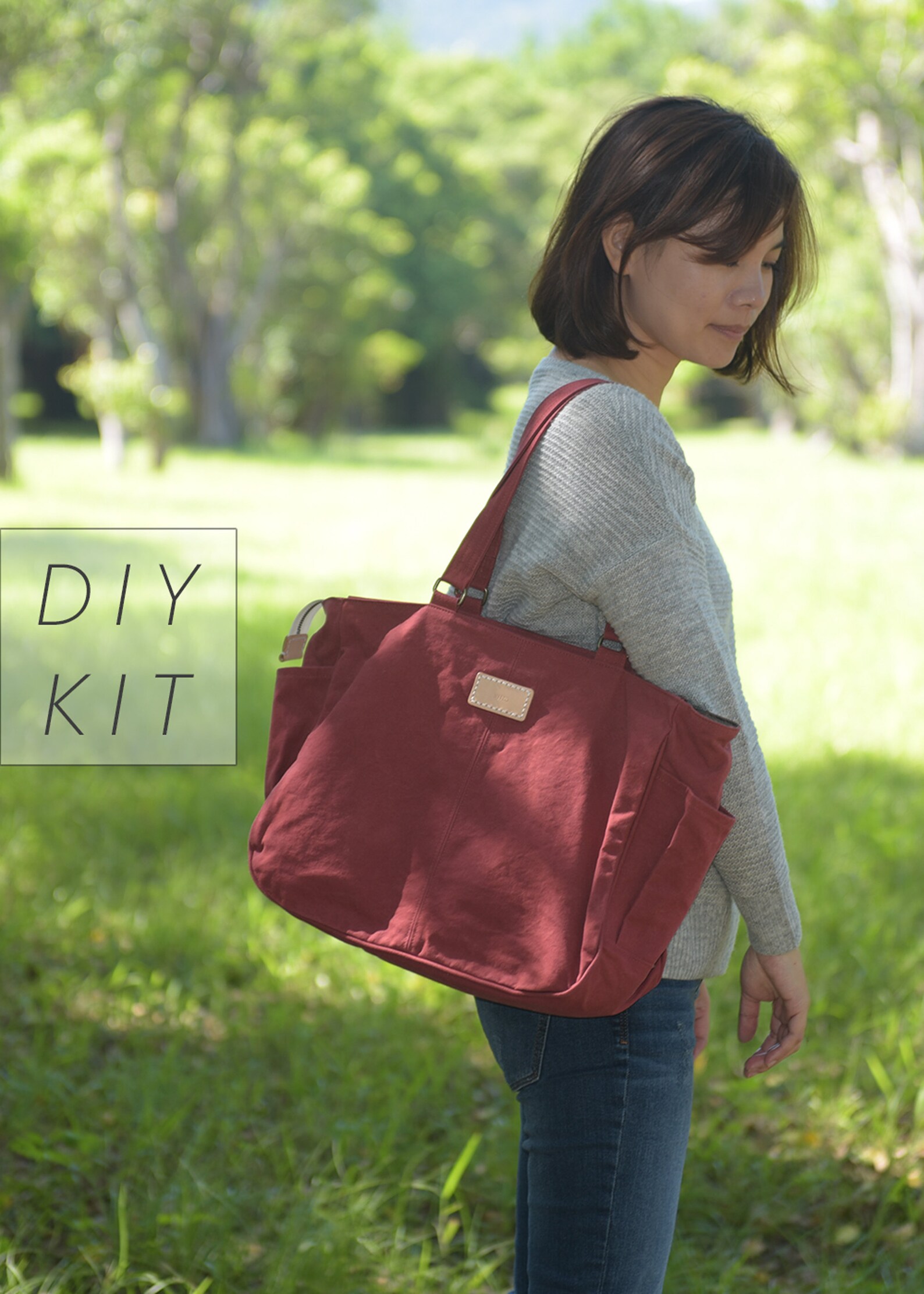 Tulip Canvas Bag Bag DIY Kit With Sewing Pattern & Tutorials | Etsy