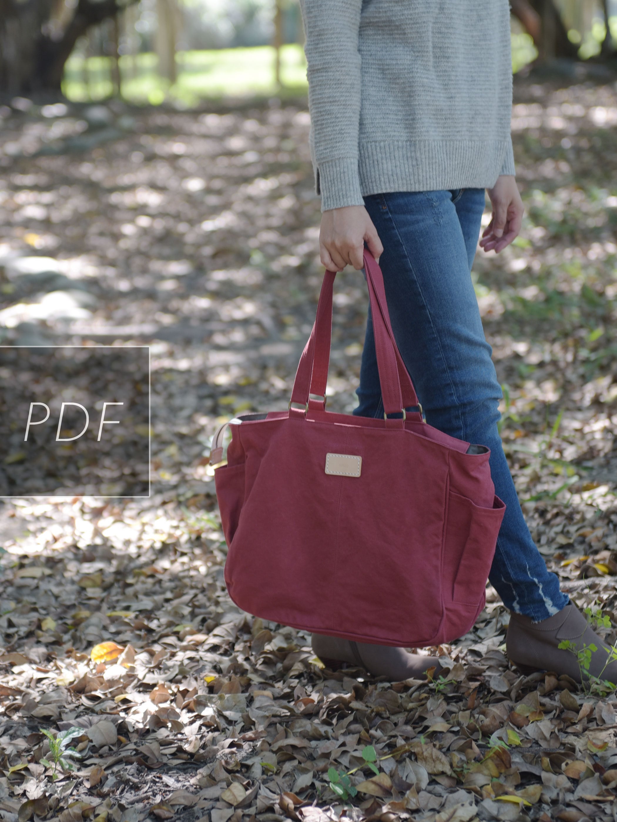 Tulip Canvas Bag Bag PDF Sewing Pattern With Sewing - Etsy
