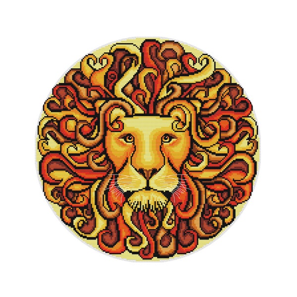 Lion Cross Stitch - Etsy