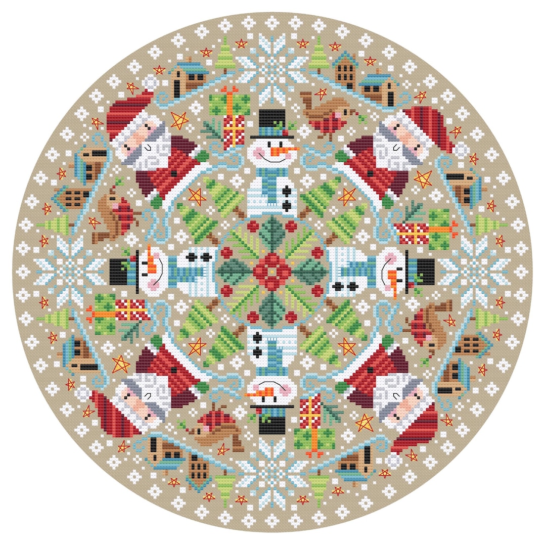 Christmas Hoop - Durene J Cross Stitch Pattern - Etsy