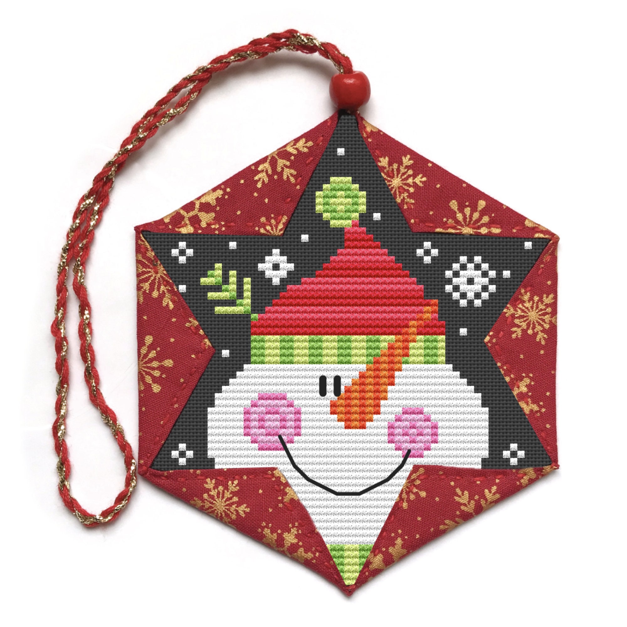 Snowman Star Ornaments - Durene J Cross Stitch - DJXS2460 - Etsy
