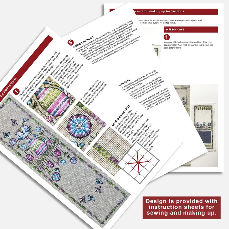 Cat Scissor Case and Fob Cross Stitch and Hardanger Pattern - Etsy UK