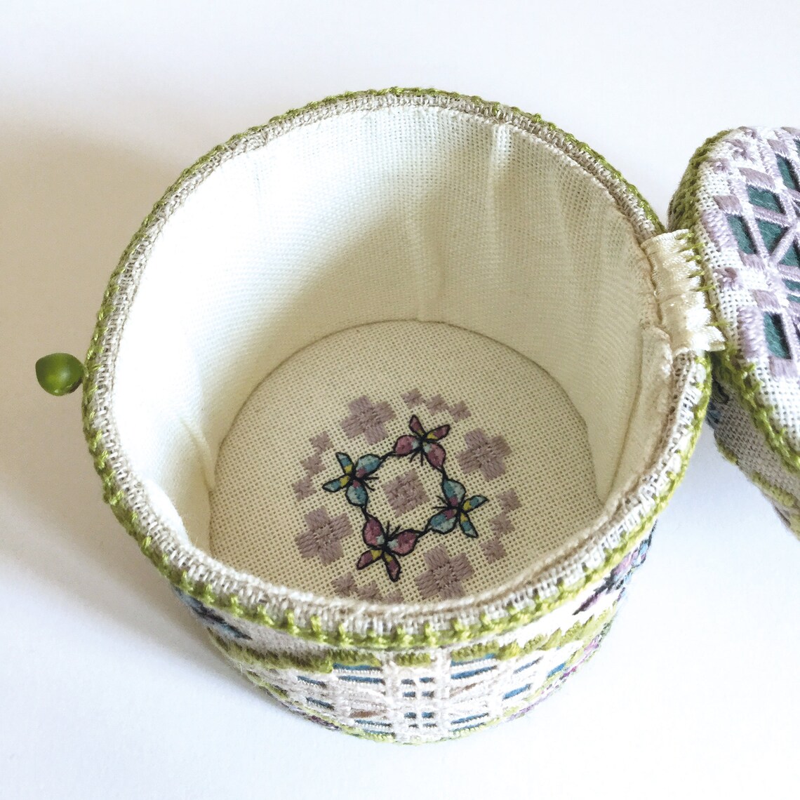 Cat Pin Cushion Pot Cross Stitch and Hardanger Pattern - Etsy