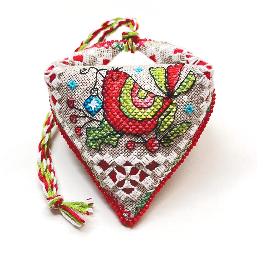 Christmas Bird Pendibule - Cross Stitch and Hardanger PDF Pattern ...