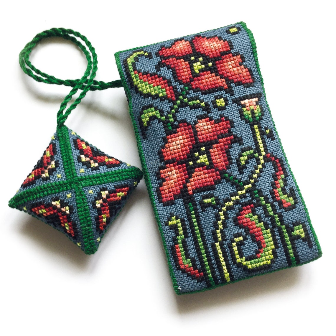 Poppy Scissor Case and Fob - Durene J Cross Stitch - DJXS2412 - Etsy