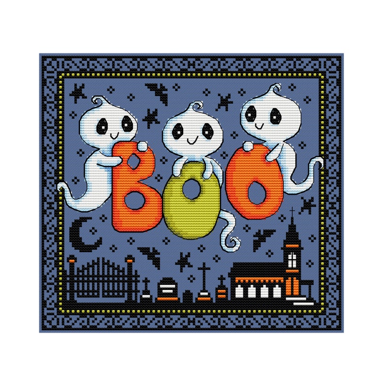BOO Durene J Cross Stitch Pattern DJXS2454 - Etsy