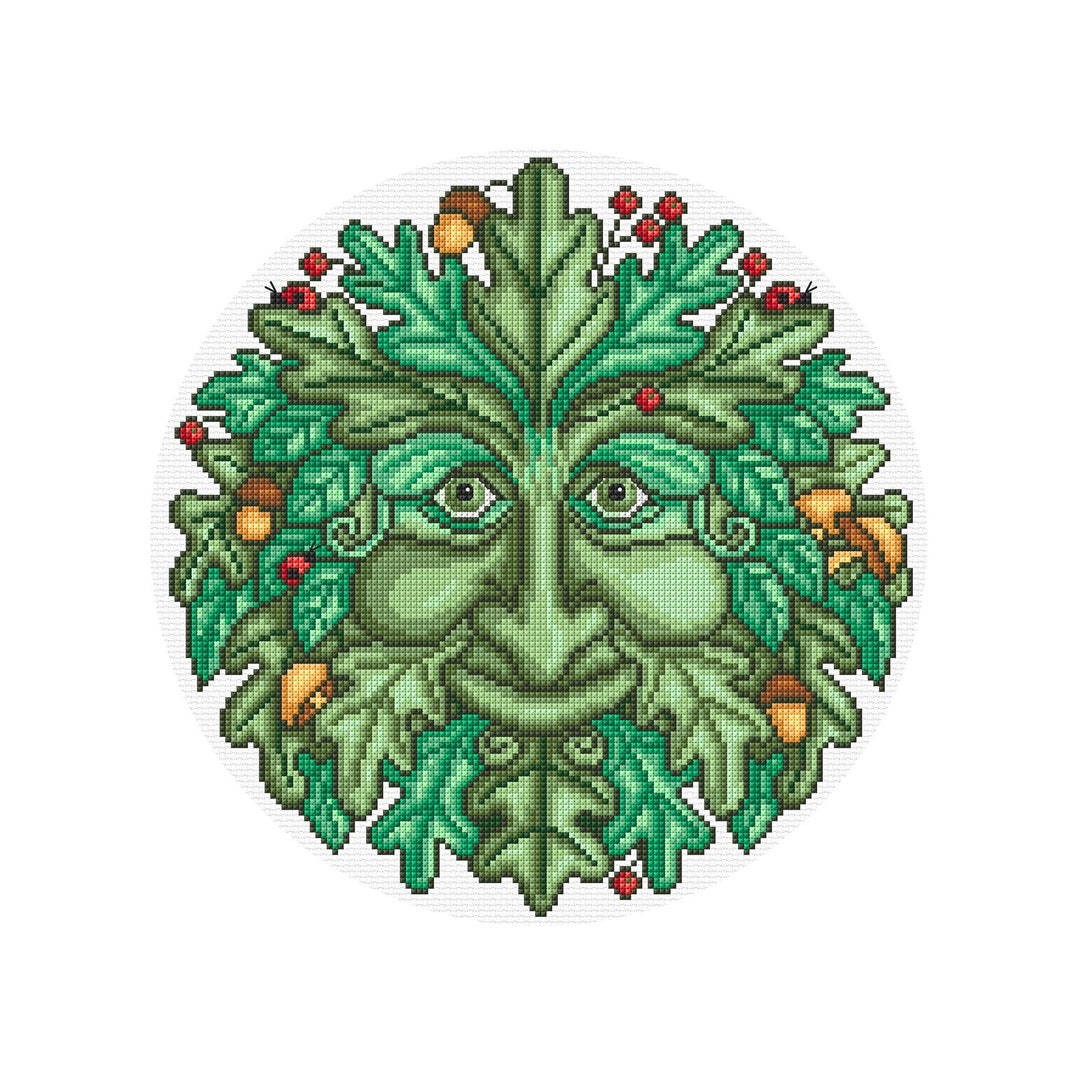 Green Man - Durene J Cross Stitch Pattern - DJXS2358 - Etsy