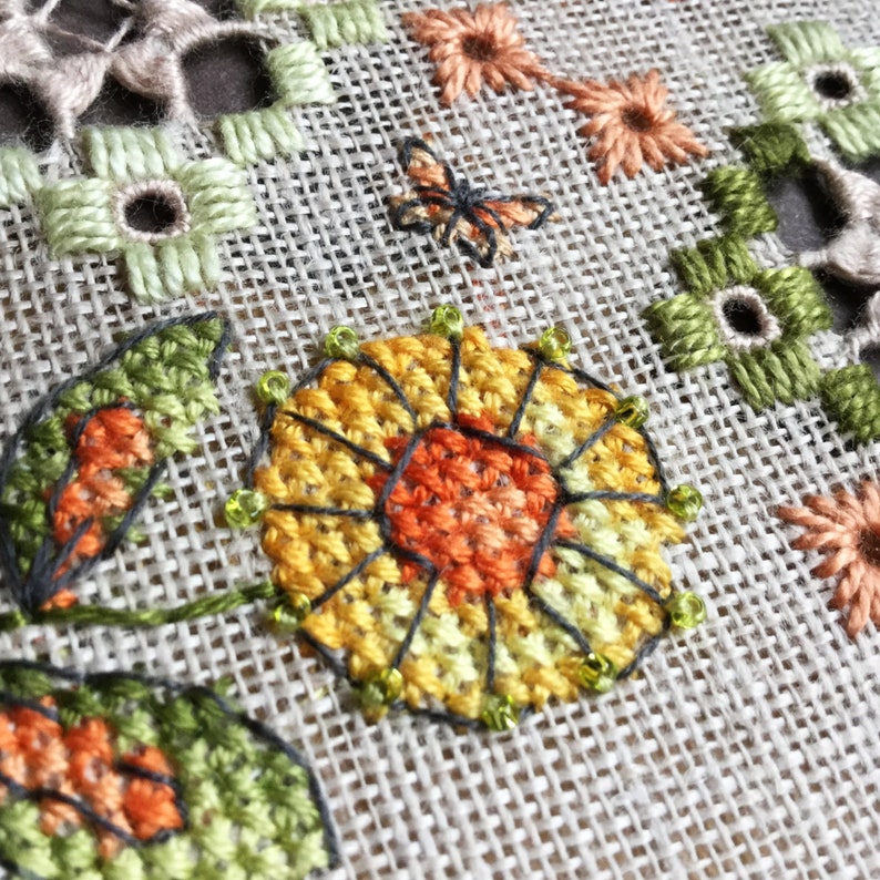 Snails and Flowers - Cross Stitch and Hardanger Pattern - Durene J ...