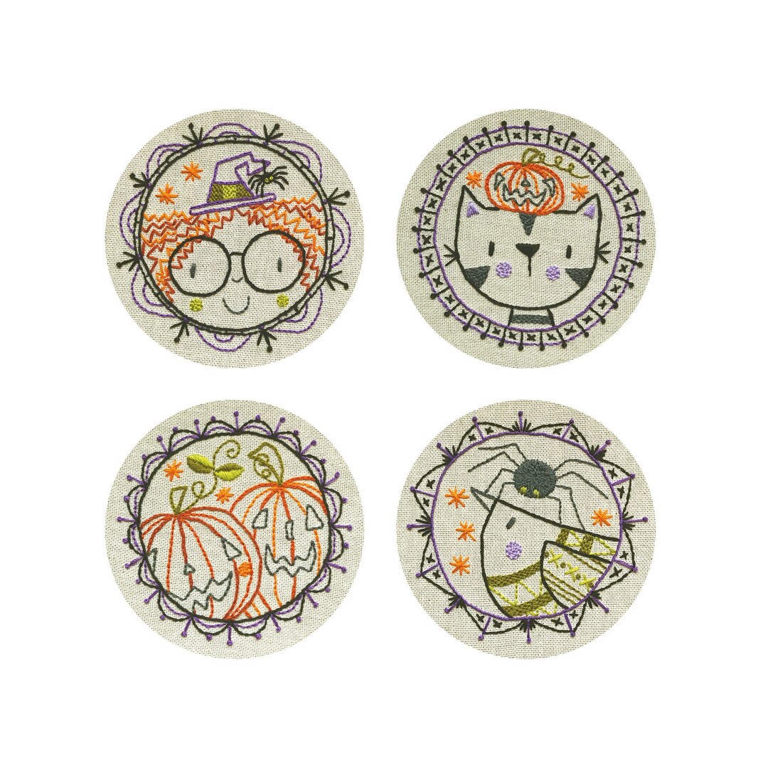 Halloween Set - Durene J Embroidery Pattern - DJE1026 - Etsy