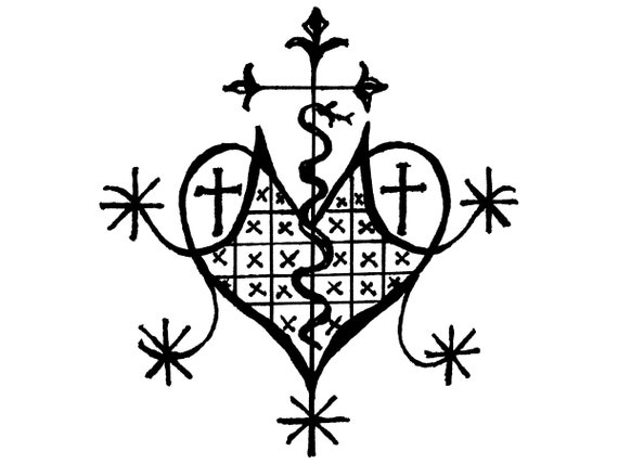 Large 5 Marie Laveau Voodoo Queen Veve for Love - Etsy