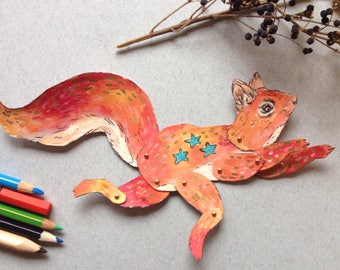 Jointed paper puppet | Etsy