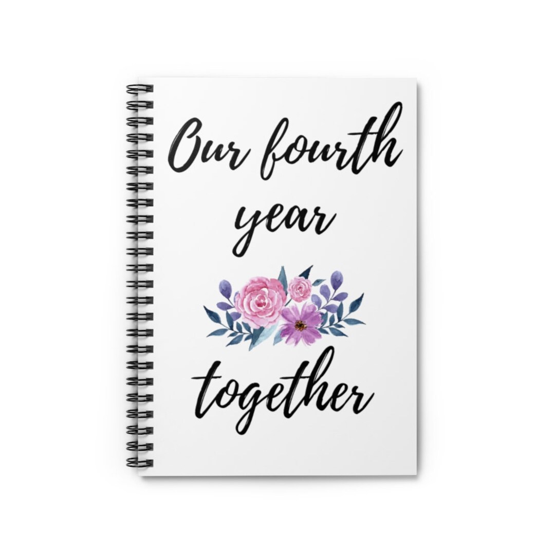 Our Fourth Year Together Journal, 4 Year Anniversary Notebook, 4 Year ...